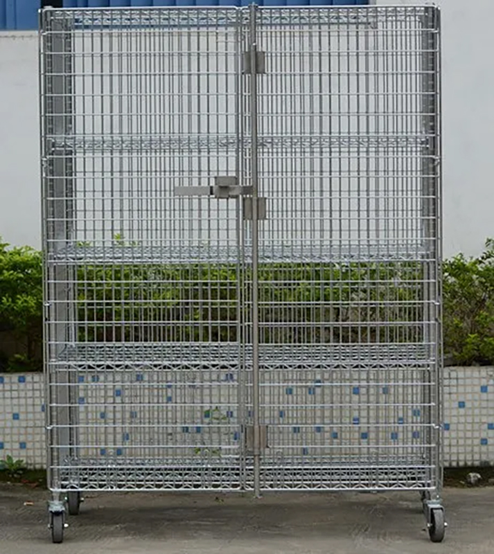Chrome Wire Security Cage 24×60×69" | Cleanroom Storage Singapore