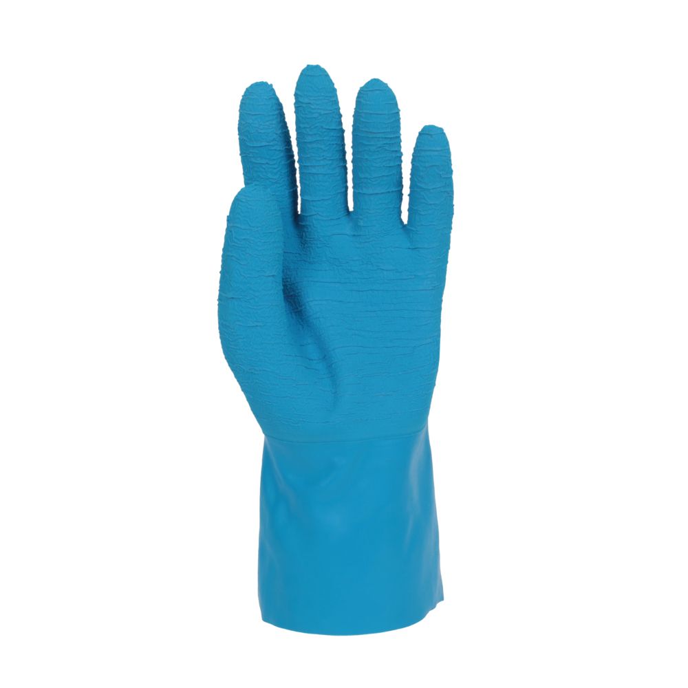 Polyco Blue Grip Crinkle Latex Gauntlet - BGG - Phil Industries Pte Ltd