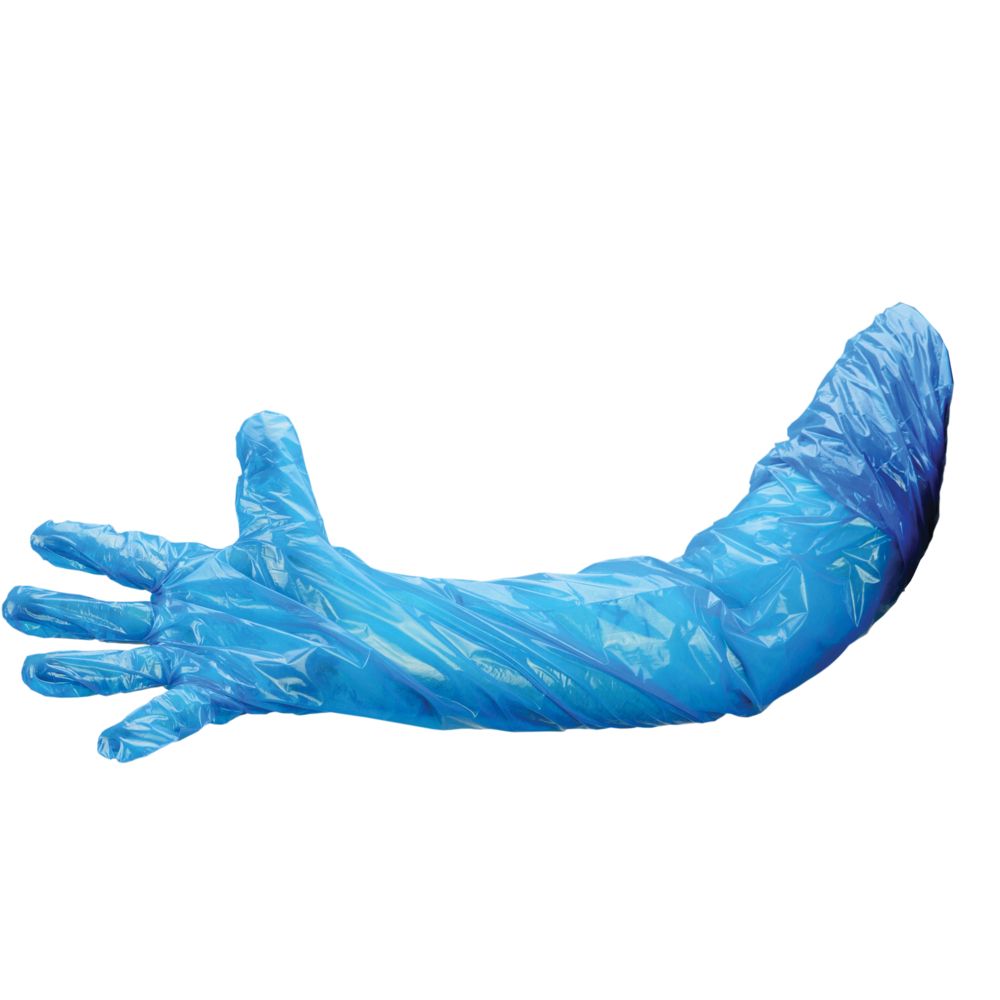 Shield Long Arm Blue Polythene Gauntlets GL2950 Singapore | Phil Industries