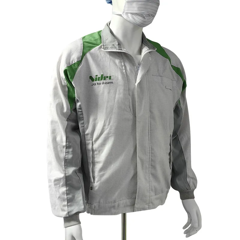 65% Polyester 33% Cotton 2% Carbon Fiber Cleanroom Garment Antistatic ...