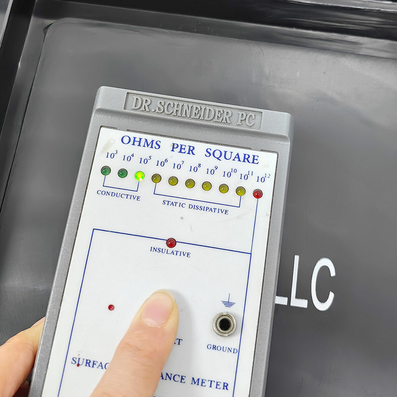 Esd Anti Static Turnover Box Large Black Car Parts Injection Molded ...