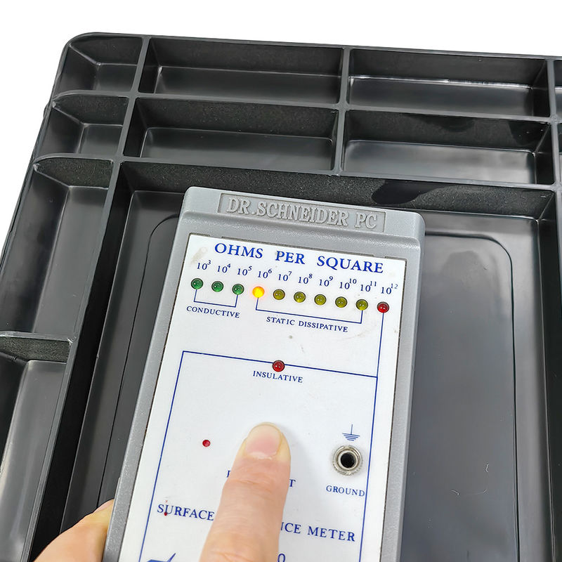 600*400*230mm Black ESD Antistatic Plastic Box Electronic Parts Box ...