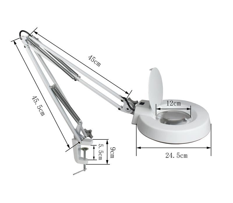 5 Inch Swing Arm Magnifying Lamp Energy Saving SMD Magnifying LED Work ...