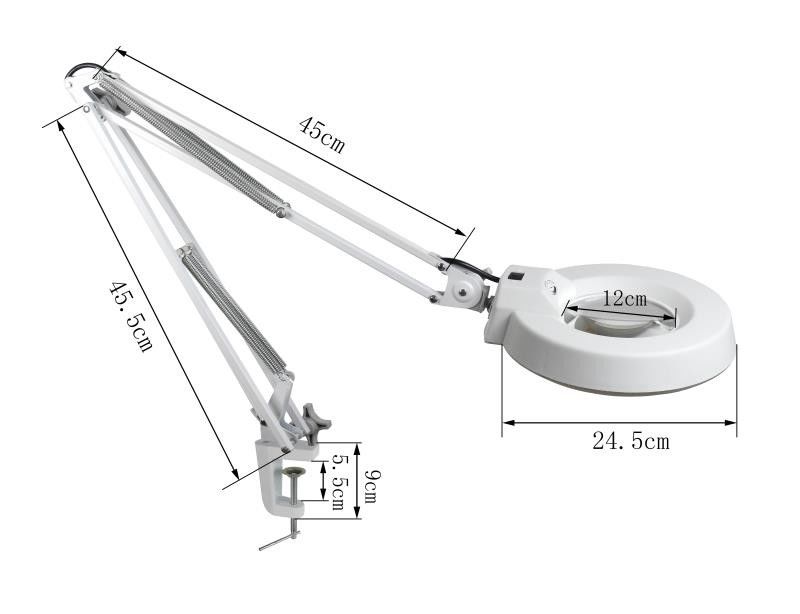 5 Inch Swing Arm Magnifying Lamp Energy Saving SMD Magnifying LED Work ...