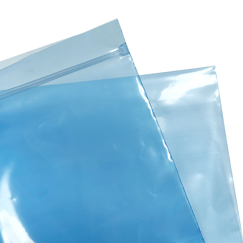 Blue PE ESD Zip Lock Shielding Bag For Cleanroom Packaging Small And ...
