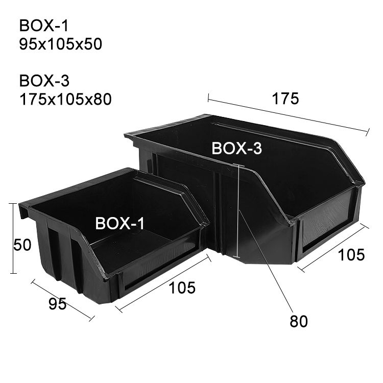 Anti Static Black Plastic Slanted Mouth Component Box - Phil Industries ...