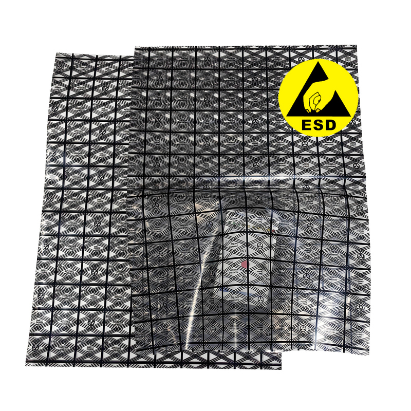 Anti Static Motherboard Graphics Card Bag Grid Static Flat Mouth PE Bag ...