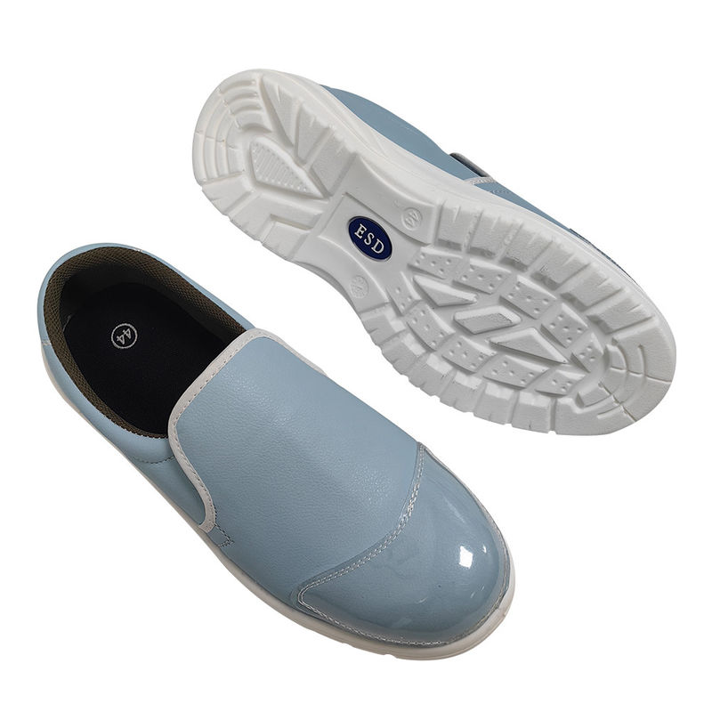 Cleanroom ESD Antistatic Safety Shoe Blue Steel Toe Breathable Anti ...